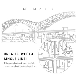 Memphis Printable Wall Art - Memphis Tennessee Single Line Art ...