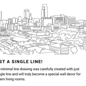 Omaha Skyline Art Print Omaha Poster With Cityscape Single | Etsy