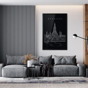Bangkok Thailand Art Print - Bangkok Wall Art With Wat Arun Temple ...