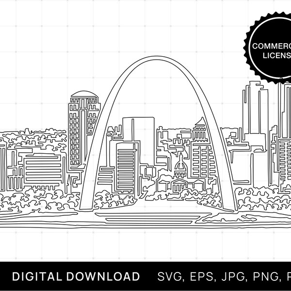 St Louis Skyline Svg - Etsy