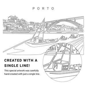 Portugal Printable Wall Art - Porto Bridge Single Line Art - Digital ...