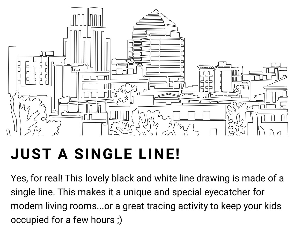 Durham NC Canvas Wall Art Durham NC Skyline Canvas Art Print - Etsy