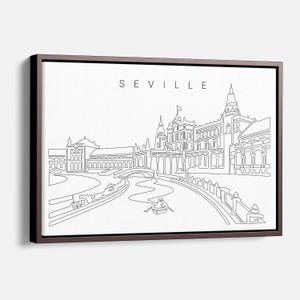 Seville Spain Canvas Wall Art - Seville Spain Art Print With Plaza De ...