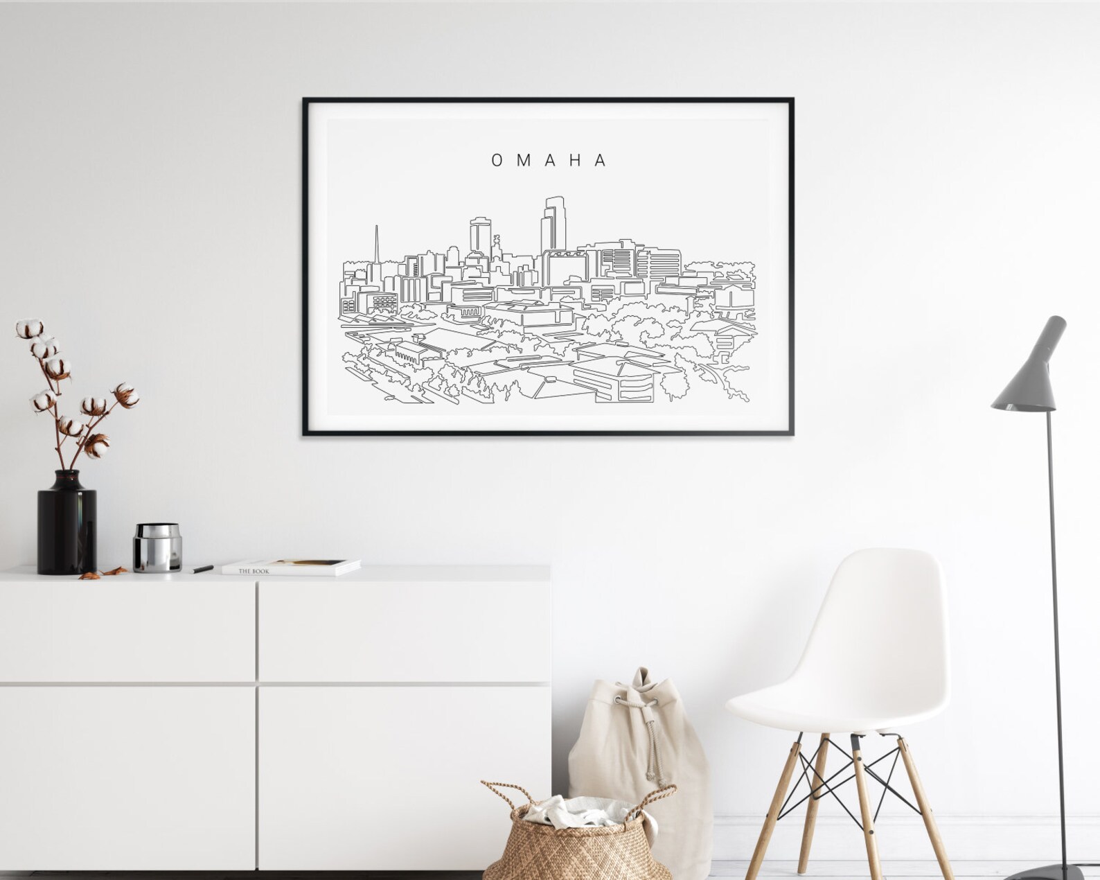 Omaha Skyline Art Print Omaha Poster With Cityscape Single | Etsy