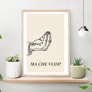 Italian Hand Gesture Wall Art - Funny Italian Art Print - Kitchen Wall ...