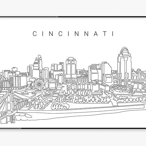 Cincinnati Skyline Lighted Wood Art for Wall or Table - Etsy
