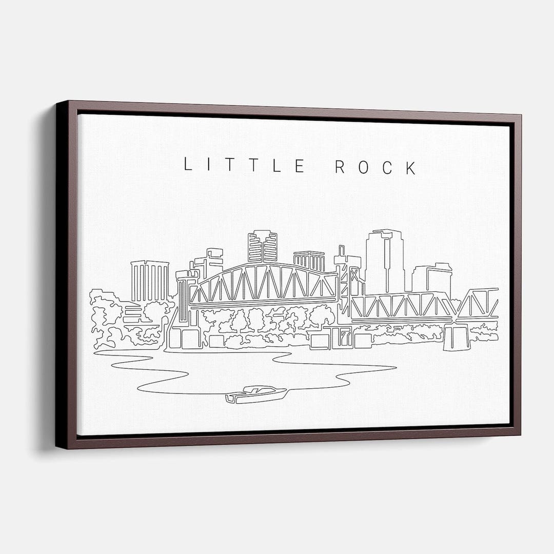 Little Rock Canvas Wall Art - Little Rock Arkansas Canvas Art Print ...