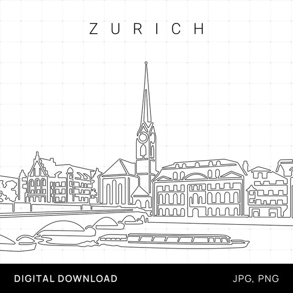Zurich Poster - Etsy