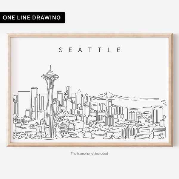 Seattle Drawing - Etsy