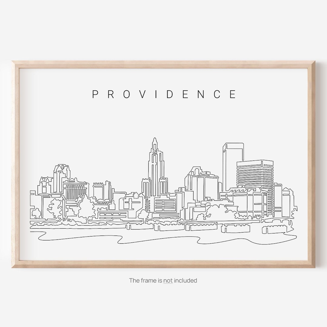 Providence Skyline Wall Art - Providence Art Print With Cityscape One ...