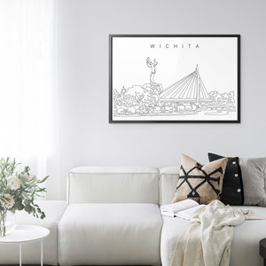Framed Wichita Kansas Art Print - Aesthetic Wichita Wall Art - Wichita ...