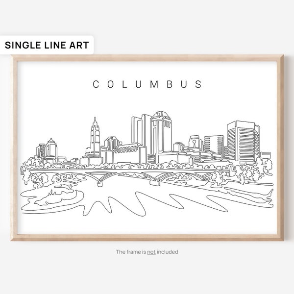 Columbus Skyline - Etsy