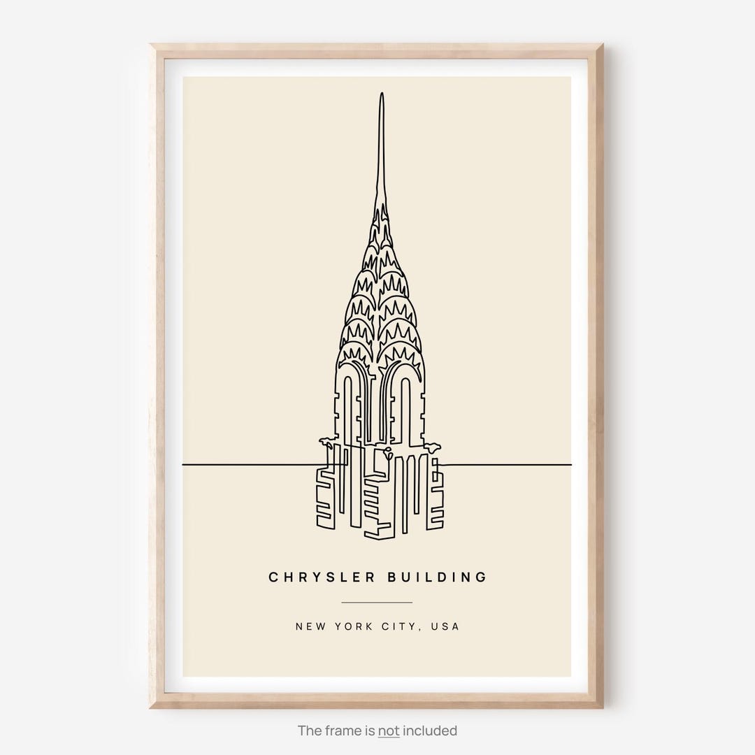 The Chrysler Building Landmark Print - New York City Travel Poster ...