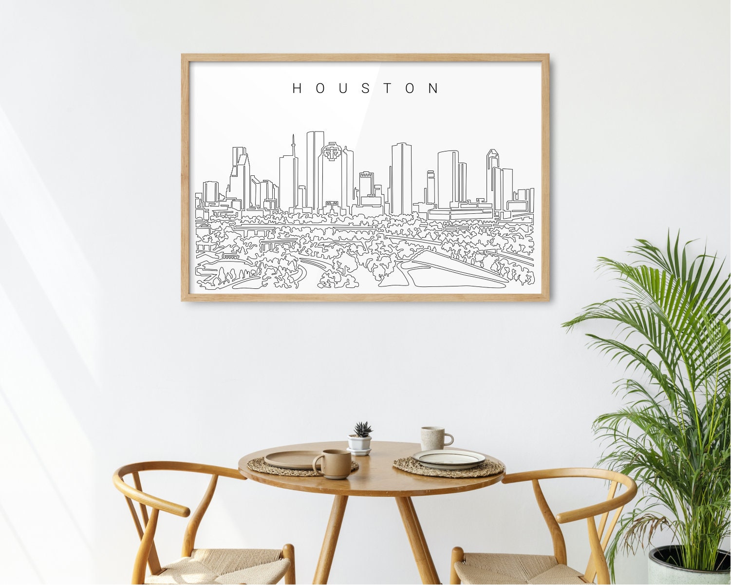 Houston TX City Skyline SVG Printable Wall Art With Houston - Etsy