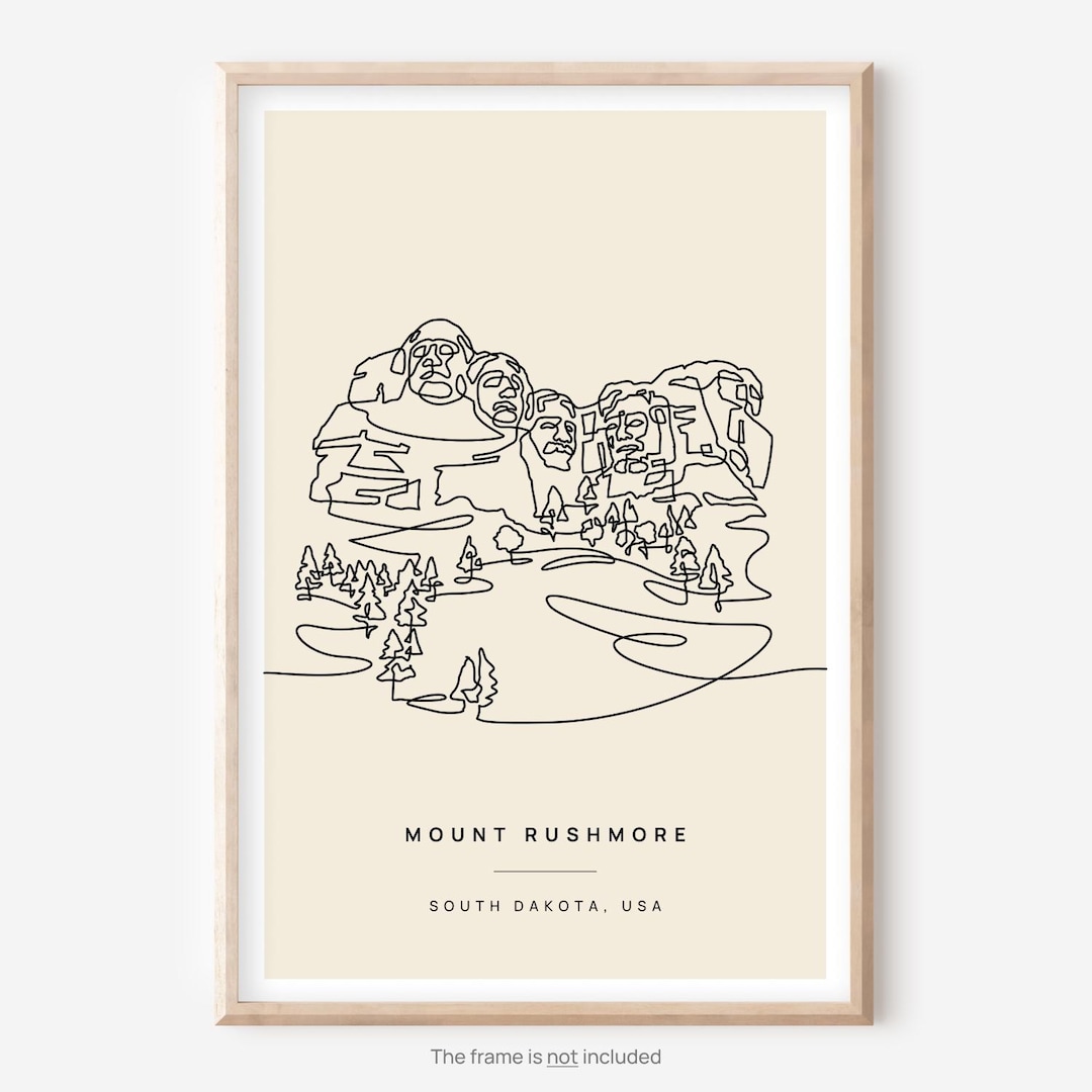 Mount Rushmore Art Print - Keystone South Dakota Travel Poster - One ...