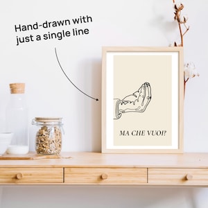 Italian Hand Gesture Wall Art Funny Italian Art Print Kitchen Wall Art ...