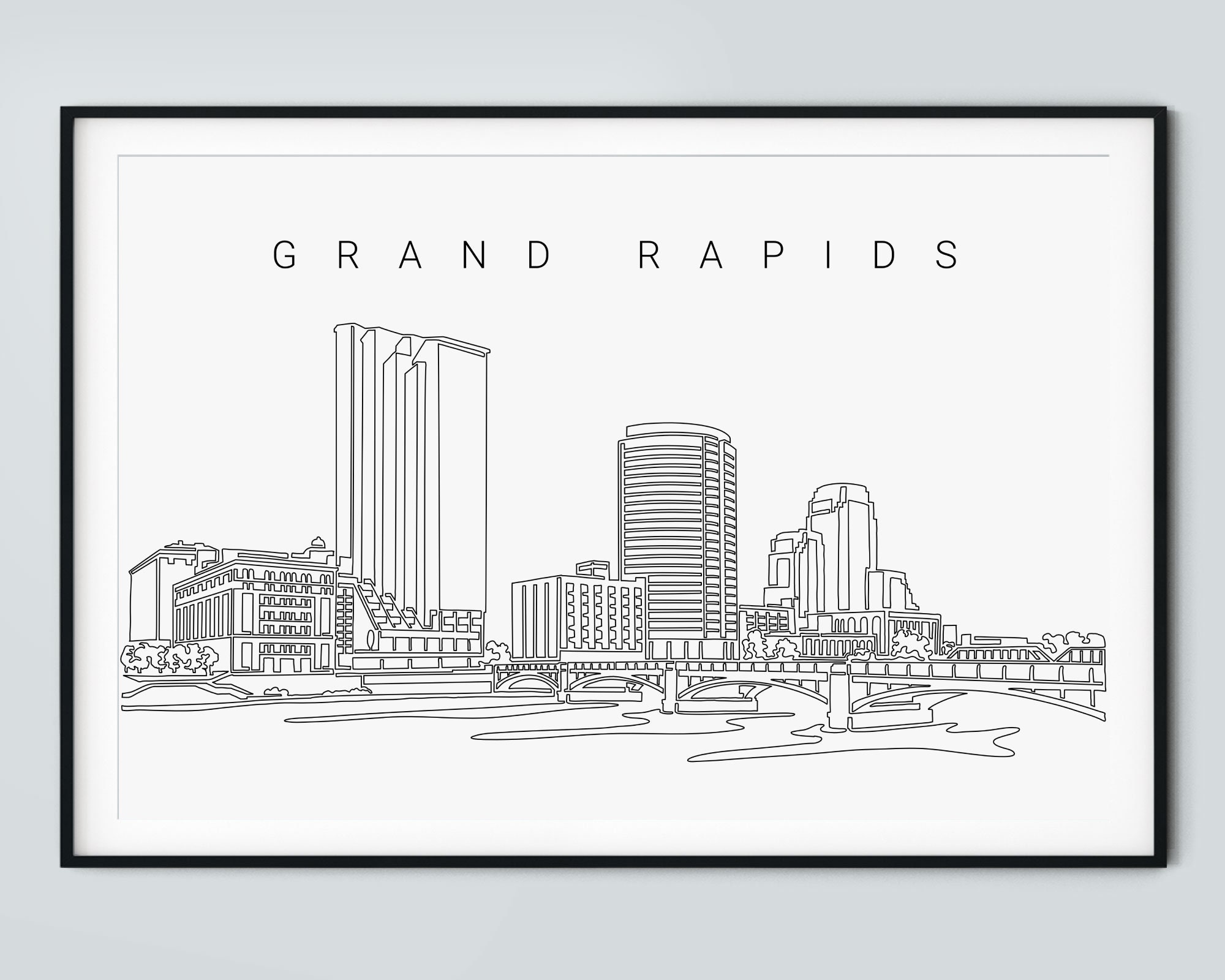 Grand Rapids Michigan Wall Art Grand Rapids Art Print | Etsy
