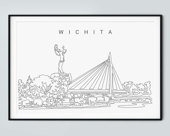 Wichita Kansas Wall Art Wichita Wall Decor With the Keeper | Etsy
