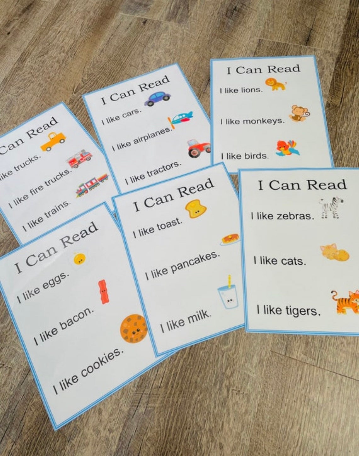 Kindergarten Reading Game Printable Reading Games I Can Read - Etsy