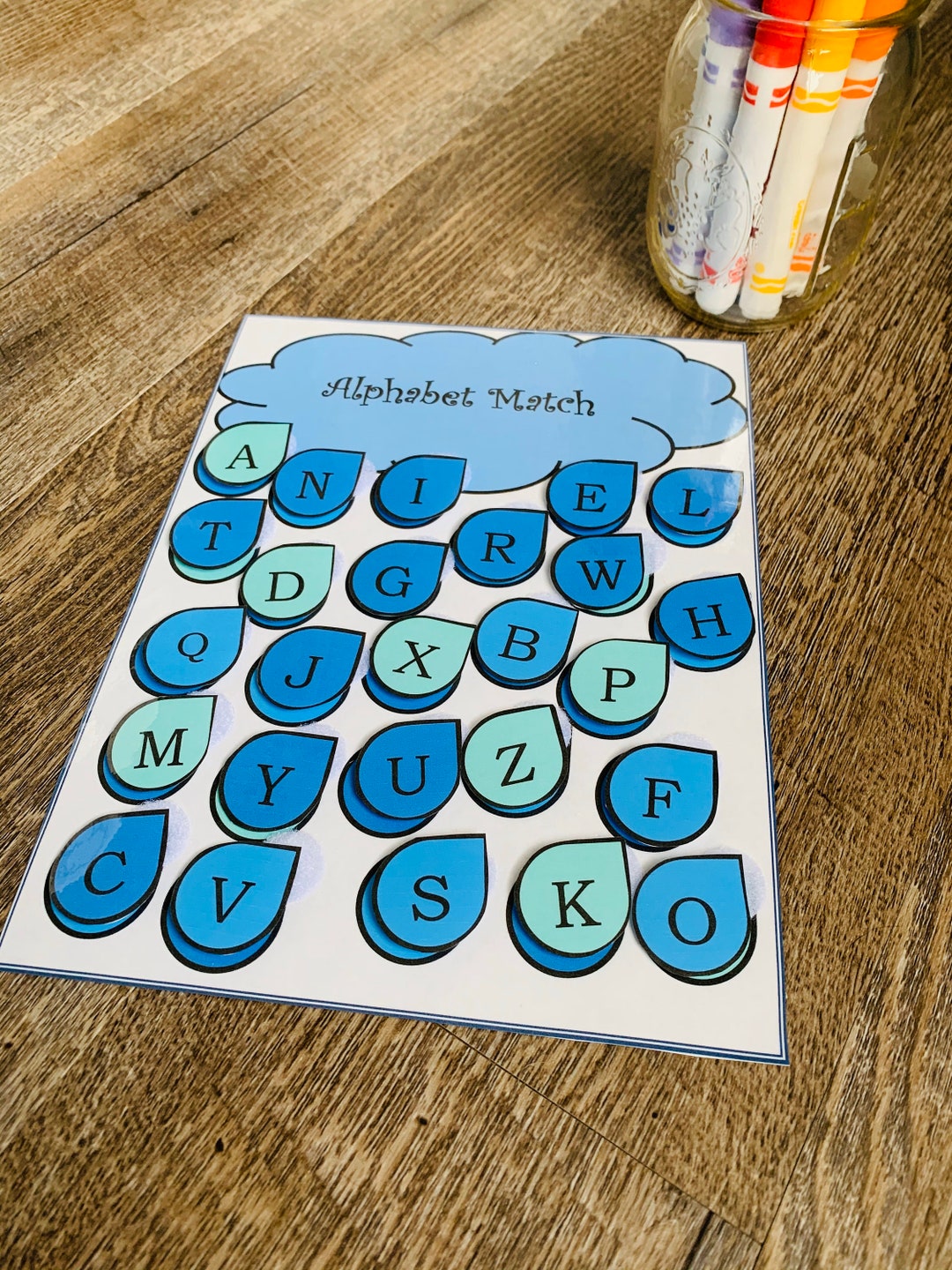 Upper and Lowercase Alphabet Matching, Preschool Kindergarten Alphabet ...