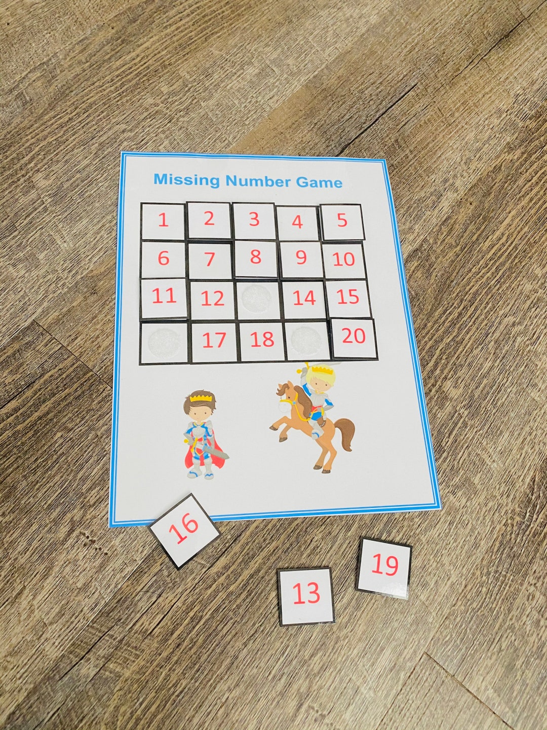 Counting Game, Homeschool Missing Numbers Game - Etsy