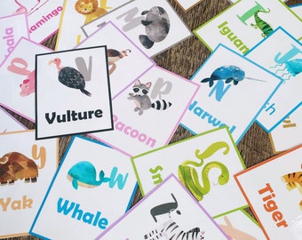 Alphabet Flashcards - Etsy