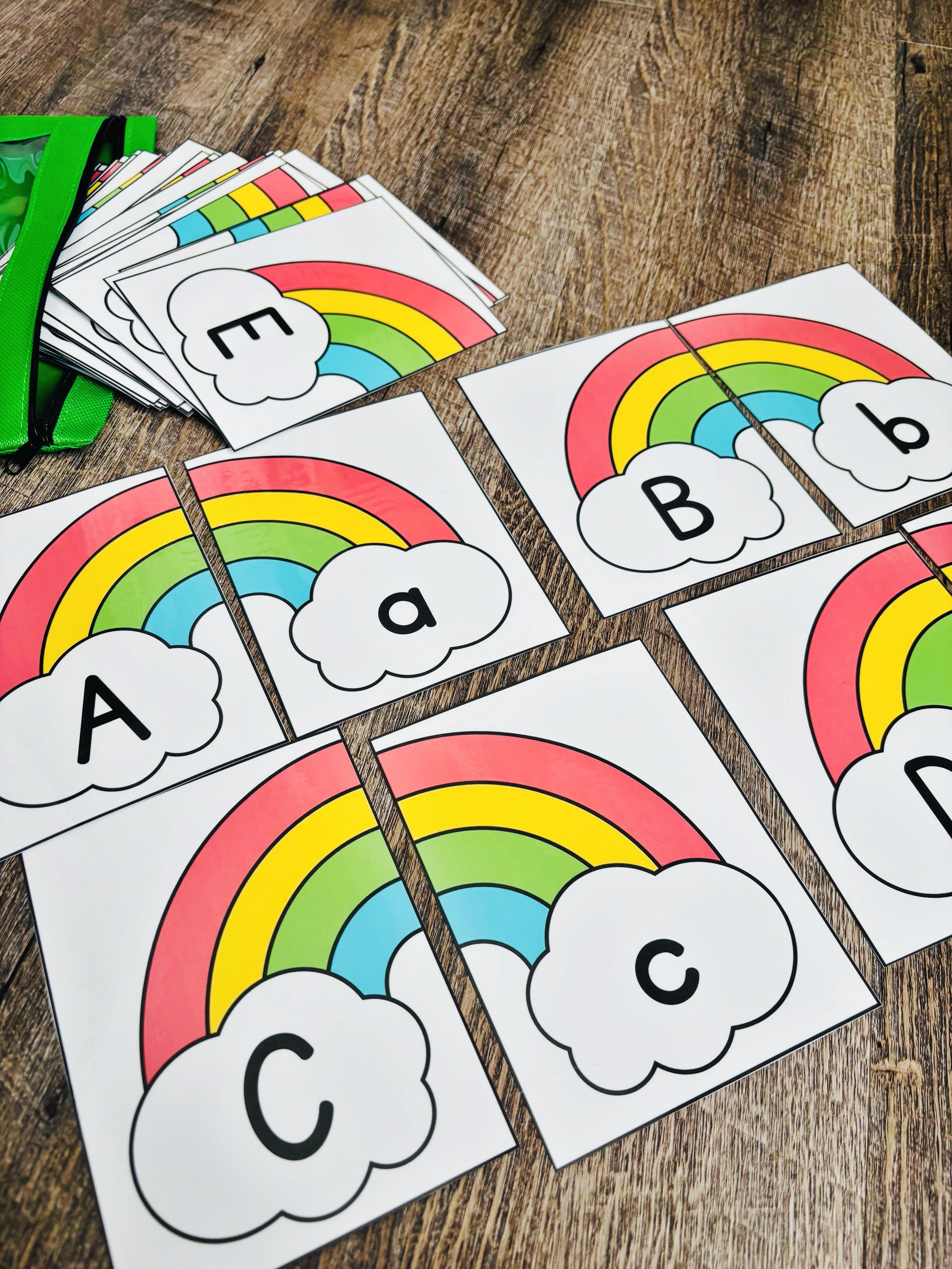 Alphabet Matching Game | Uppercase Lowercase Letter Cards, Montessori ...