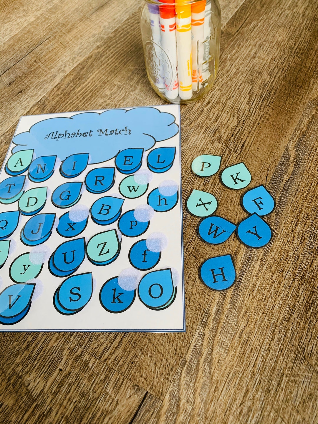 Alphabet Matching Game - Etsy