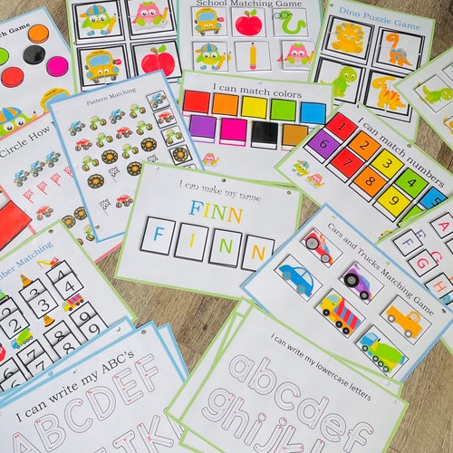 PRESCHOOL LEARNING BINDER Preschool Busy Binder Montessori - Etsy