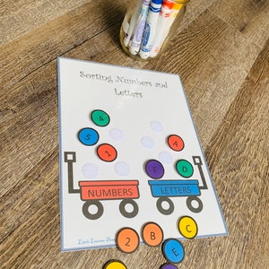 Alphabet and Number Sorting Game - Etsy
