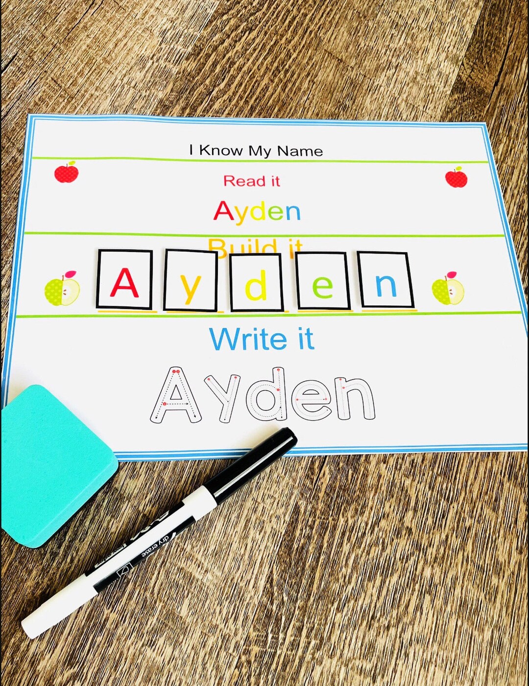 Name Spelling and Writing Game, Learning to Write My Name, Educational ...