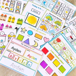 Preschool Learning Binder Ages 3-5, Preschool Learning Binder, Busy ...