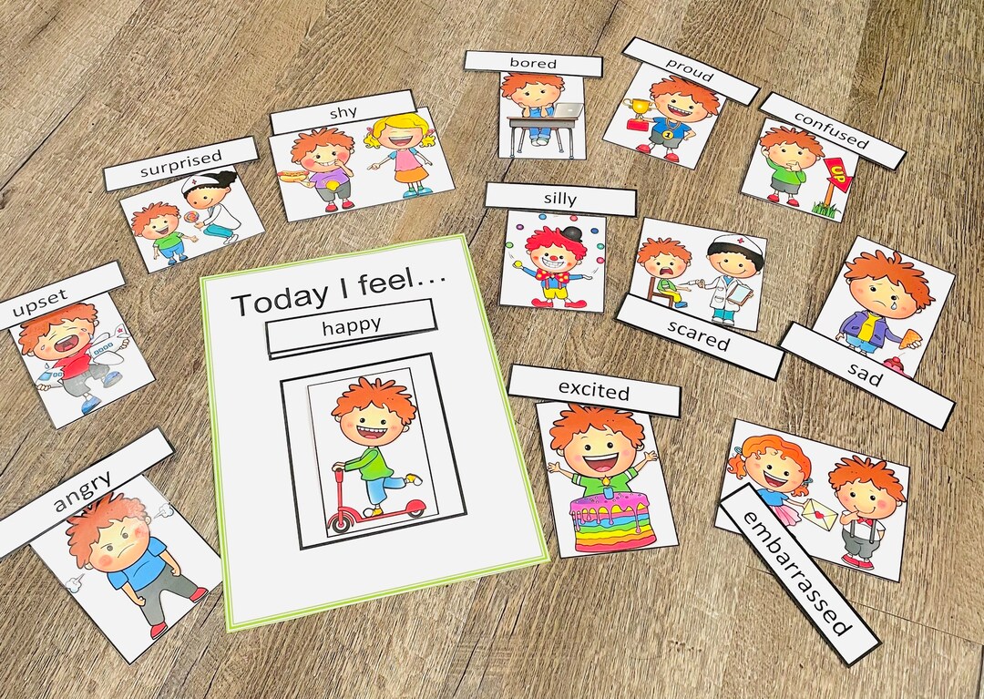 Feeling and Emotions Learning Game, Homeschool Preschool and ...
