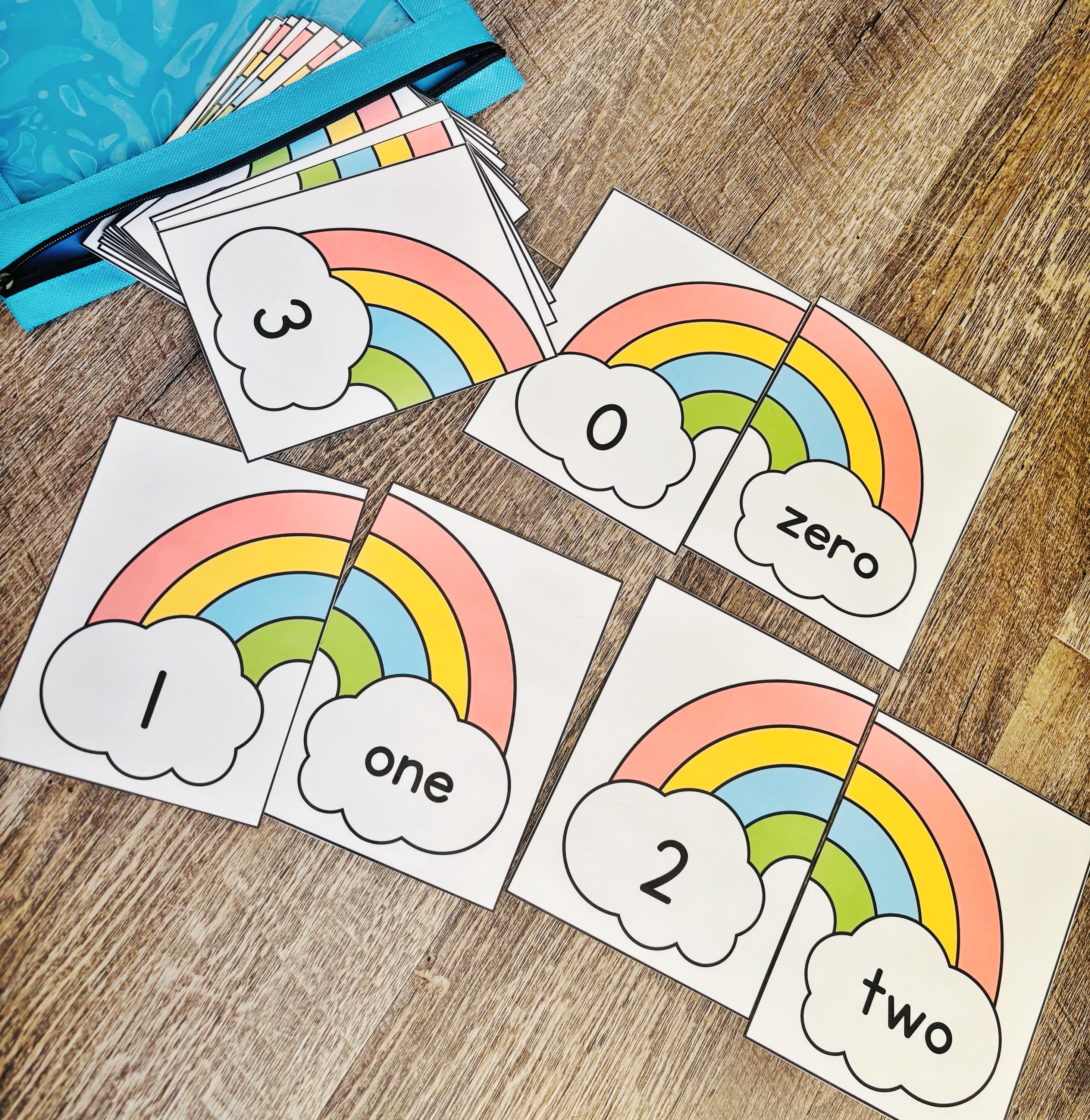 Rainbow Number Matching Puzzle | Montessori Learning Game for Toddlers ...