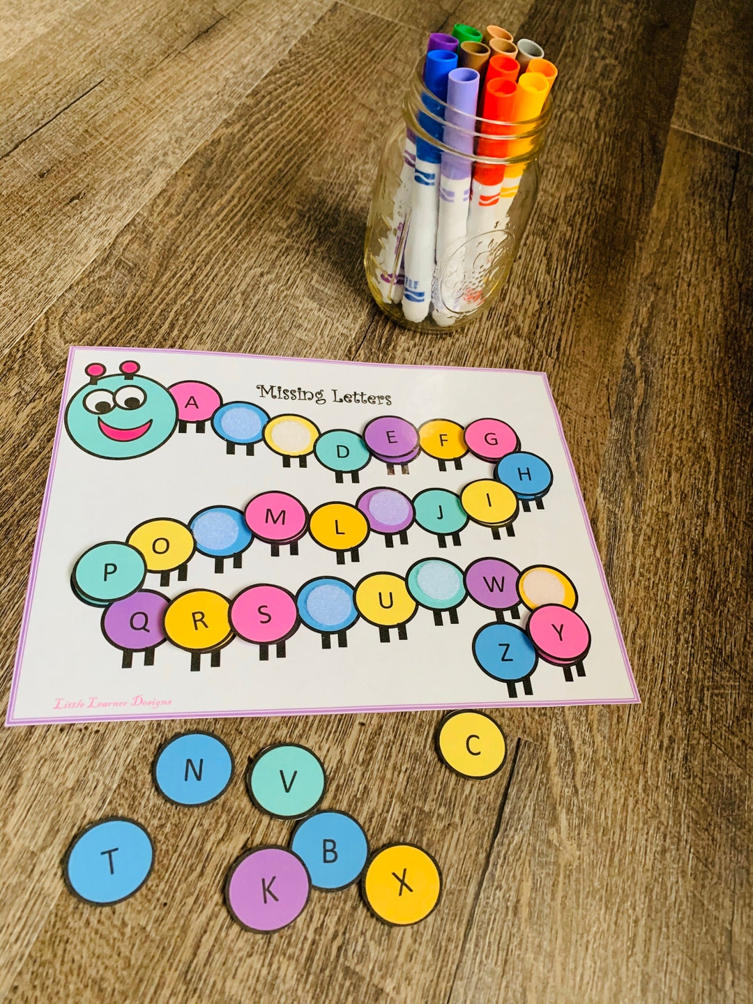Alphabet Matching Game, Letter Recognition, Homeschool Alphabet Game ...