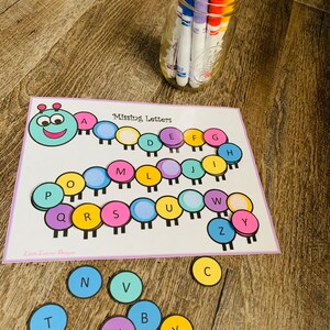 Alphabet Matching Game, Letter Recognition, Homeschool Alphabet Game ...