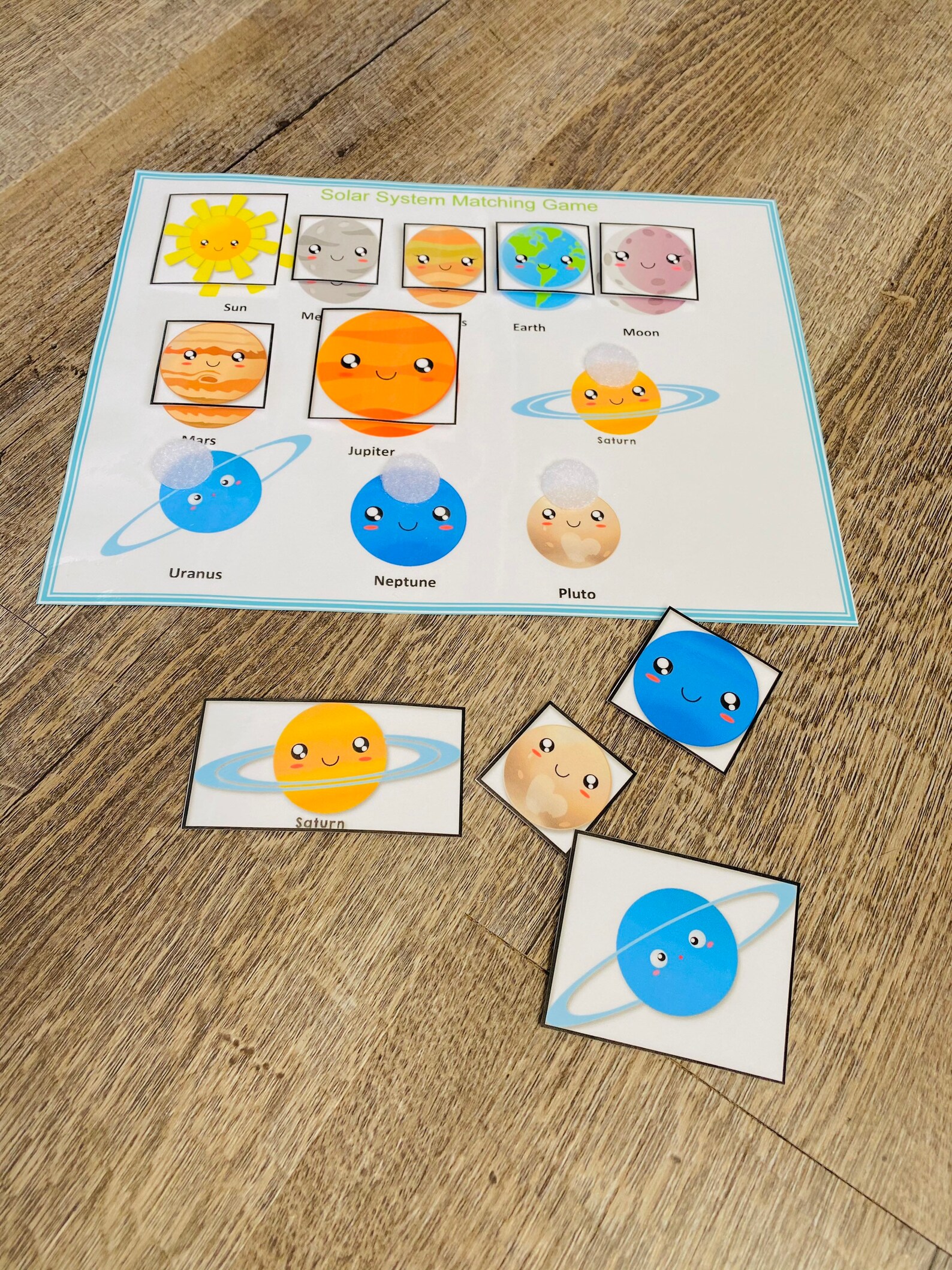 Solar System Matching Game - Etsy