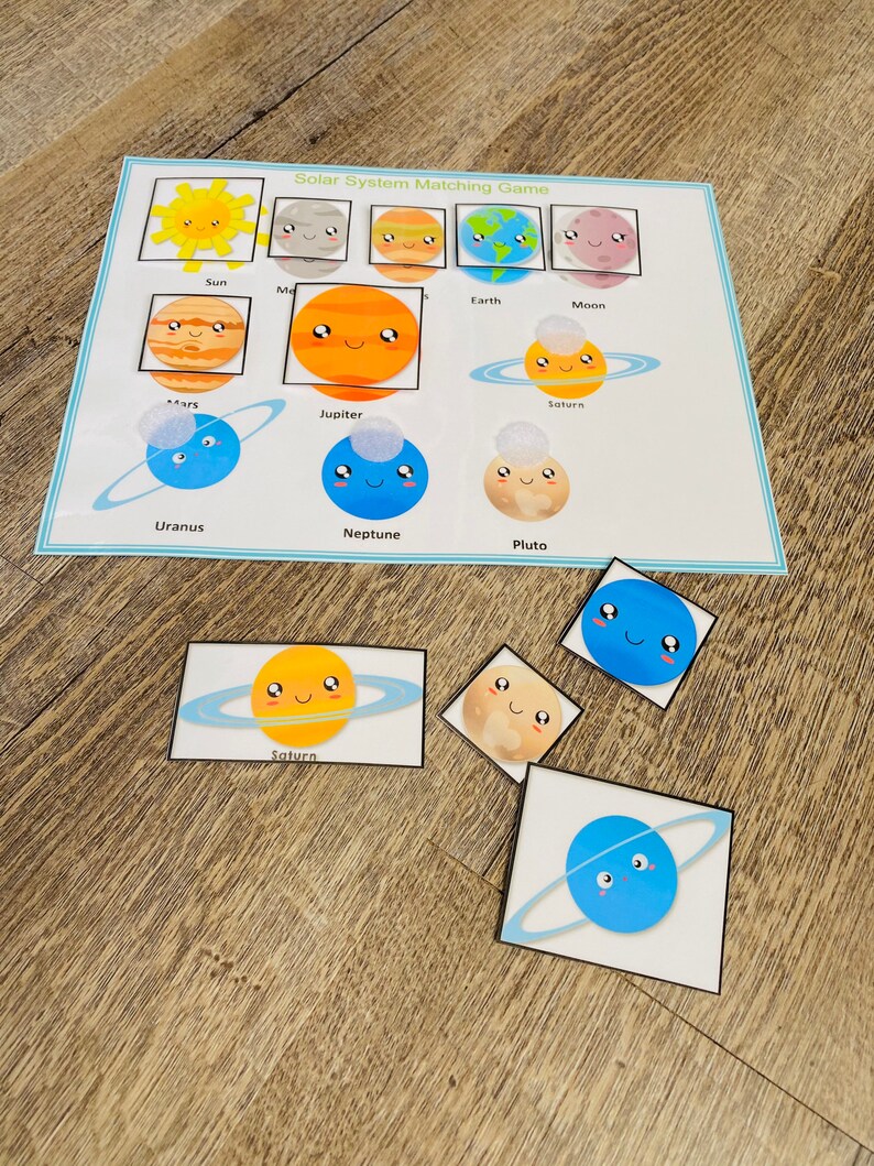 Solar System Matching Game - Etsy