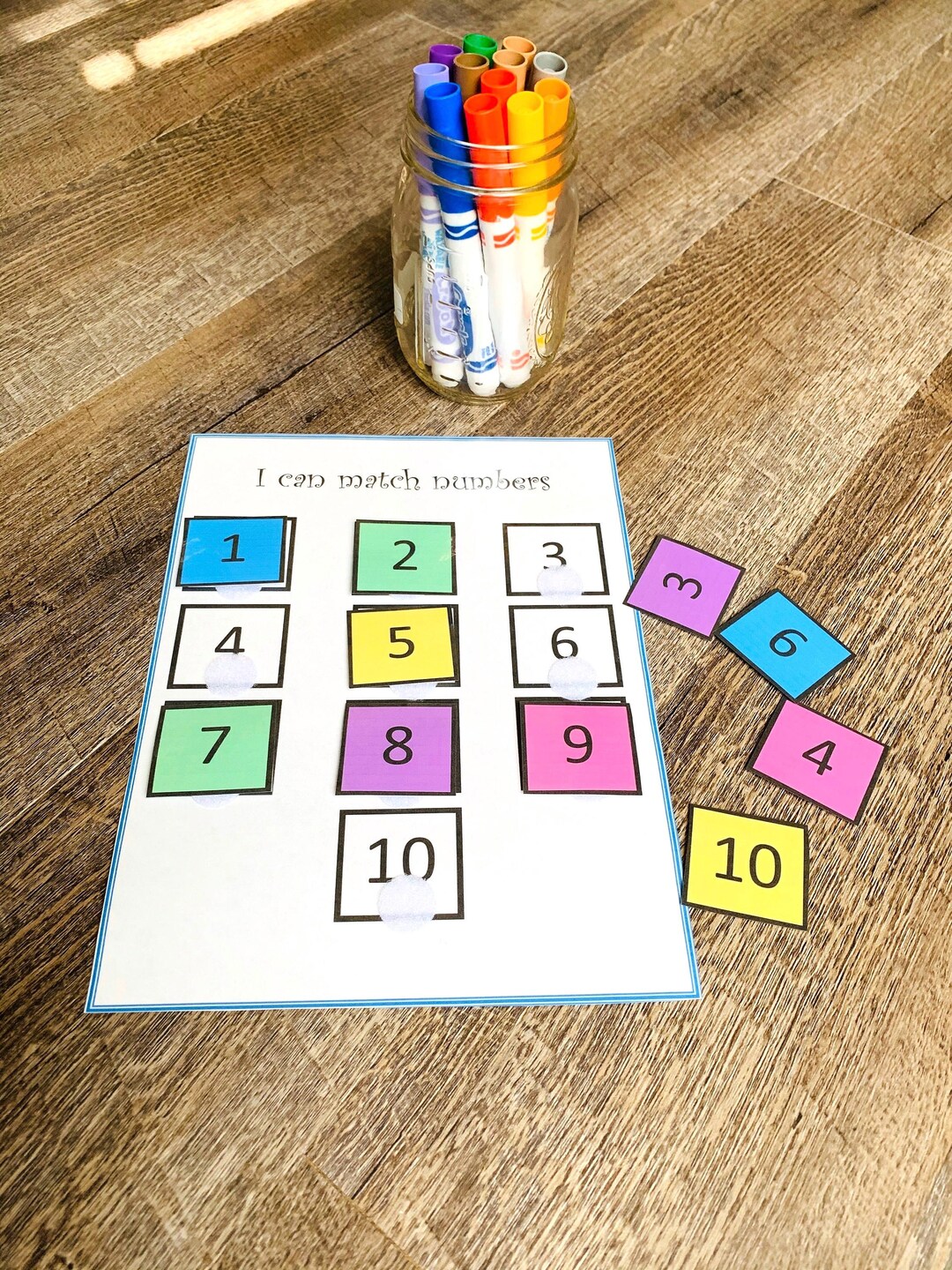 Number Matching Preschool Game - Etsy