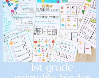 First Grade Busy Binder, Printable Educational Games, 1st Grade ...
