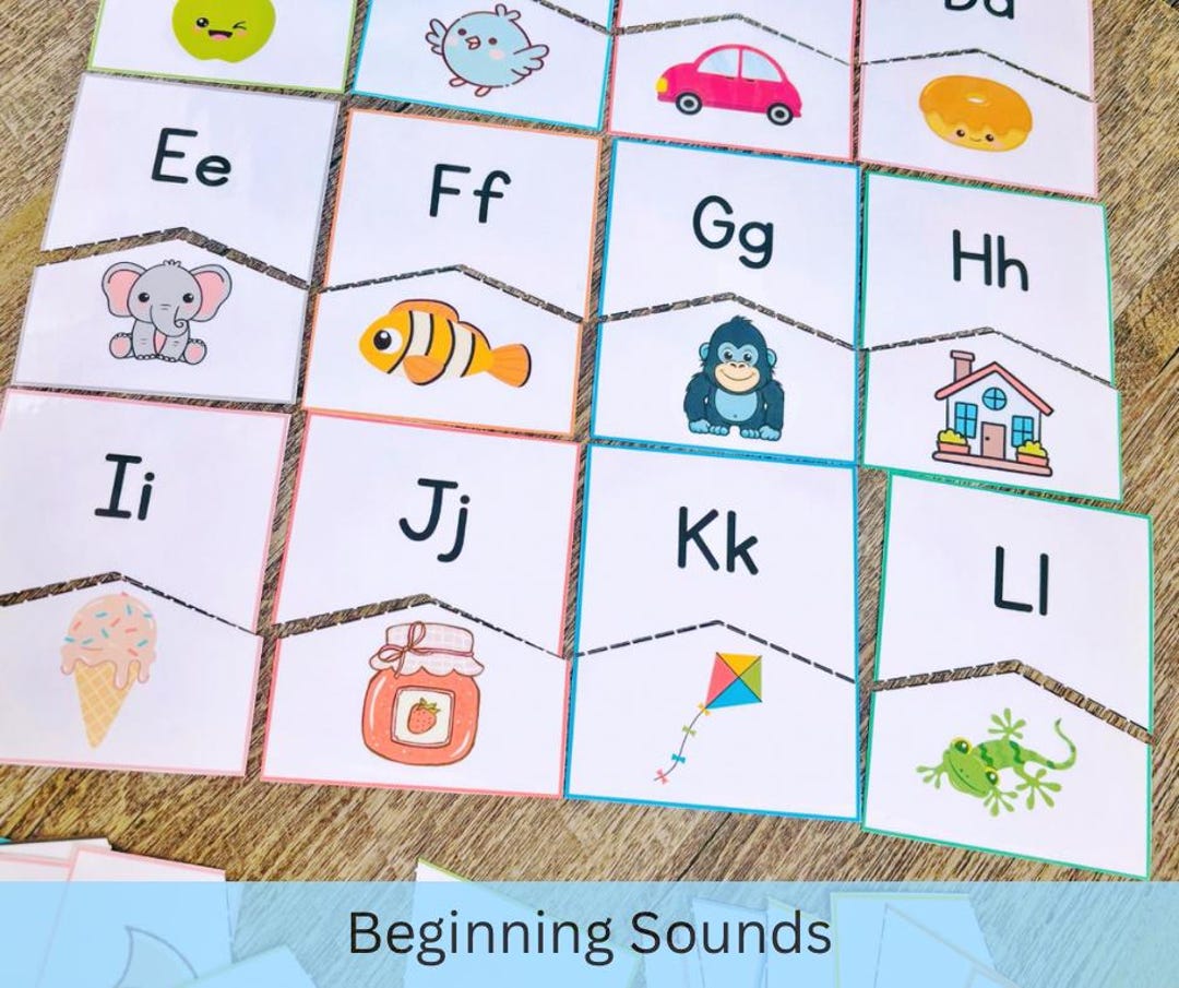 Beginning Sounds Matching Game - Alphabet Game - Etsy