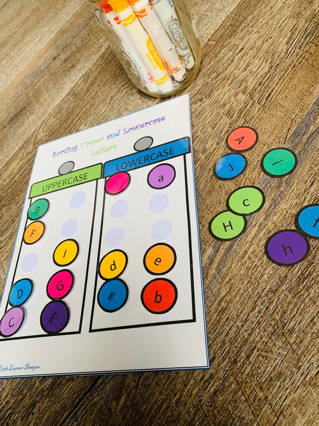Alphabet Letter Sorting Game: Upper and Lowercase Recognition - Etsy UK