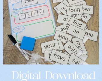 Sight Word Game, Printable Spelling Game, Learn to Read, Writing ...
