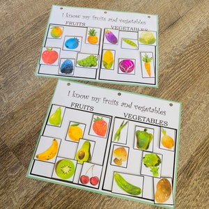Fruit and Vegetable Matching Game - Etsy