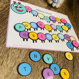 Alphabet Matching Game, Letter Recognition, Homeschool Alphabet Game ...