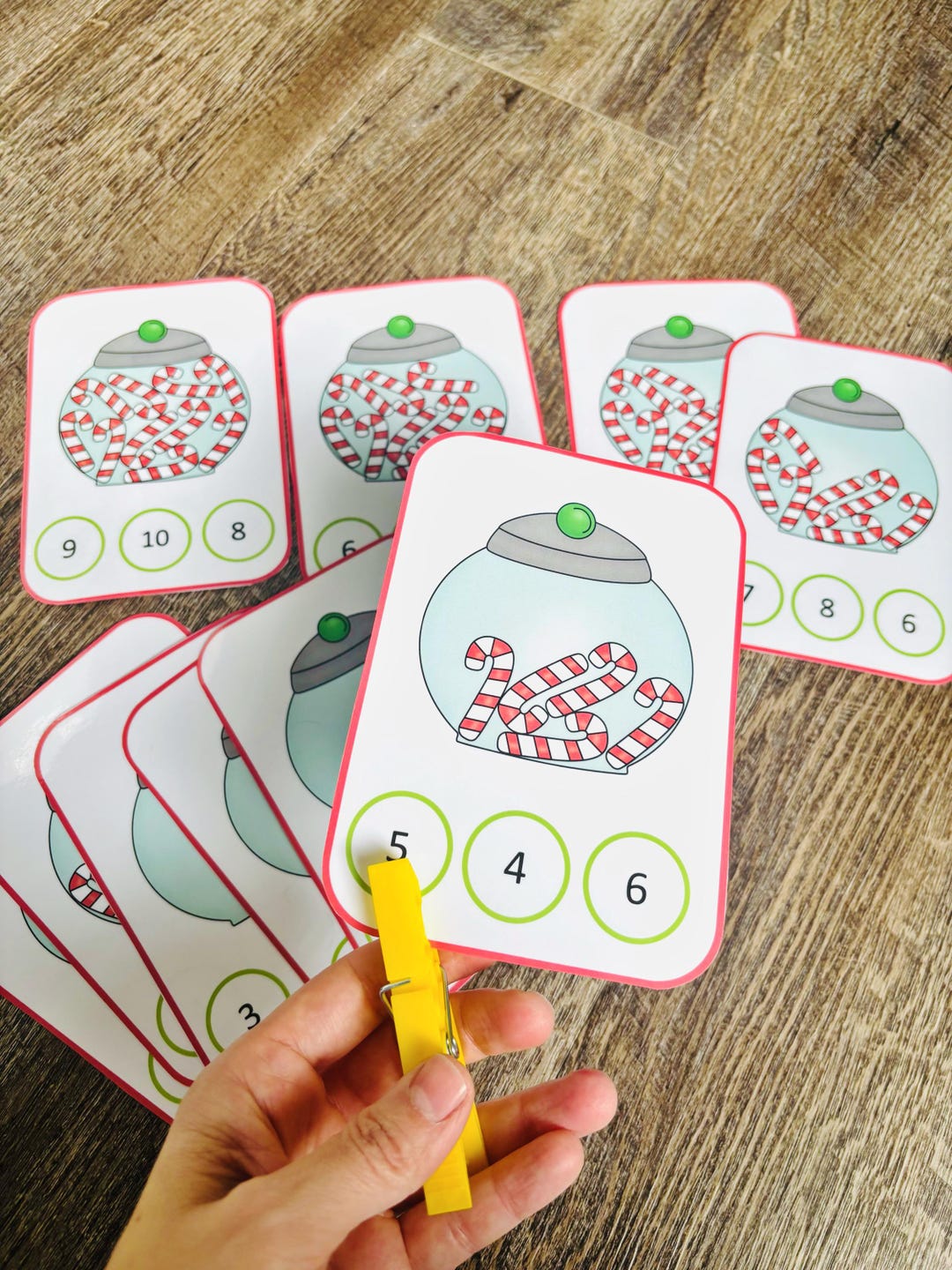 Counting Clip Cards - Preschool Printable, Montessori Homeschool - Etsy