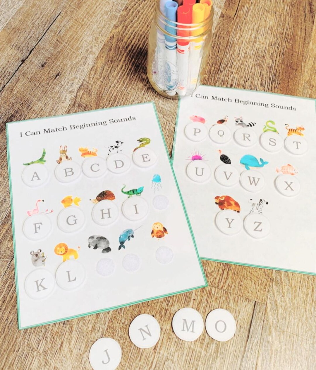 Alphabet Letter Matching Game, Letter Recognition, Homeschool Alphabet ...