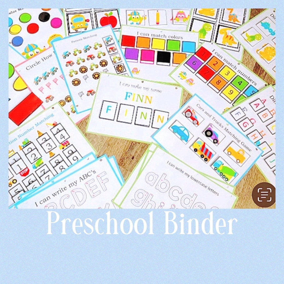 Preschool Toddler Learning Binder - Etsy