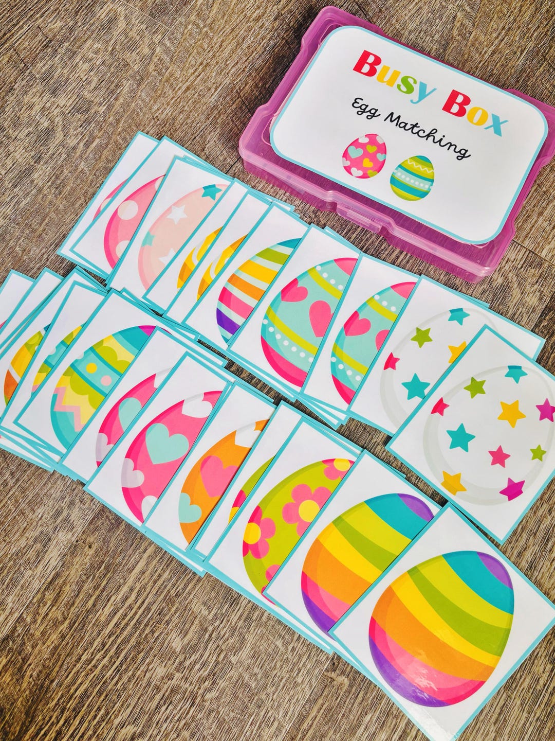 Montessori Easter Egg Matching Busy Box | Toddler Sensory Toy ...