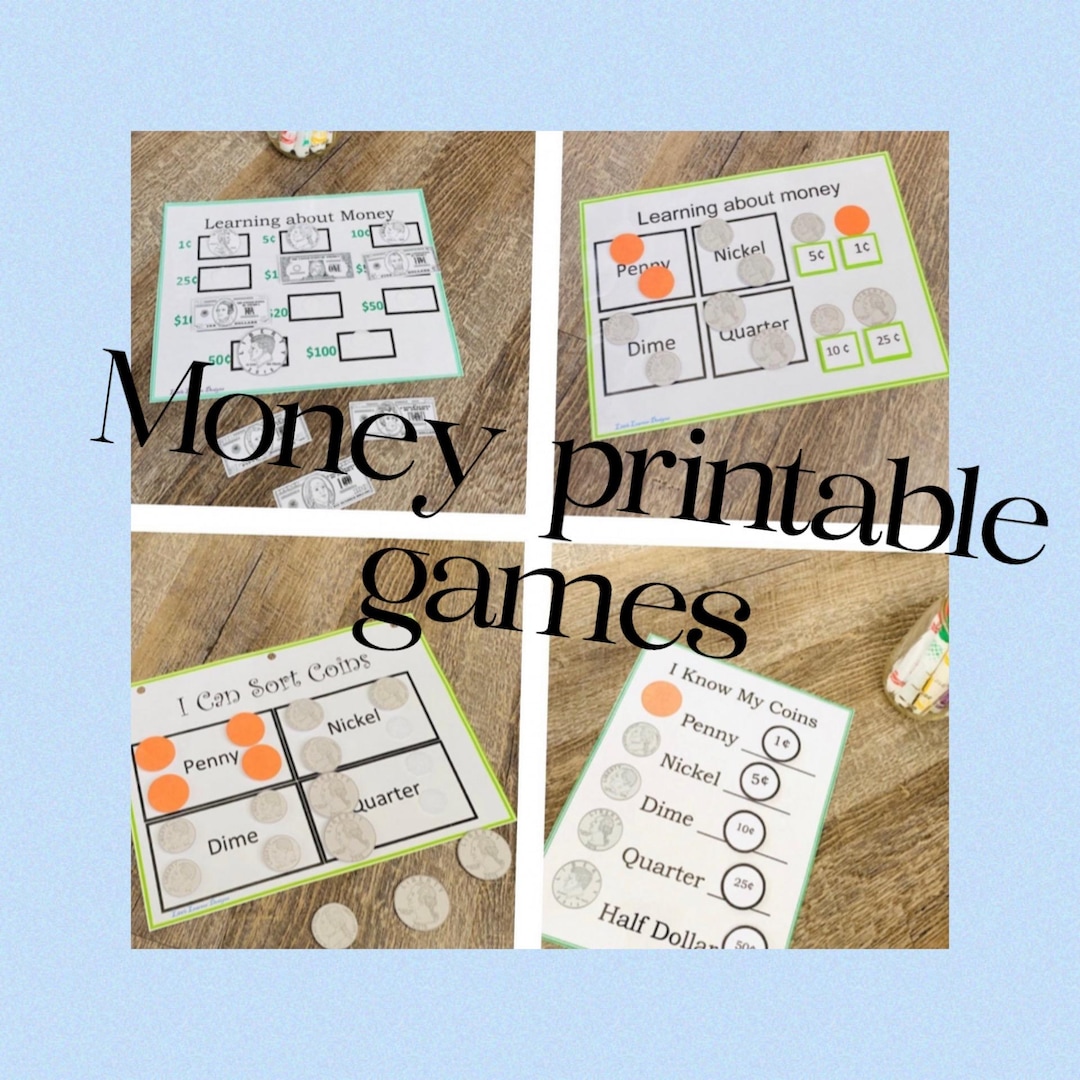 Money Matching Game, Printable Coin and Money Game, Learning About ...